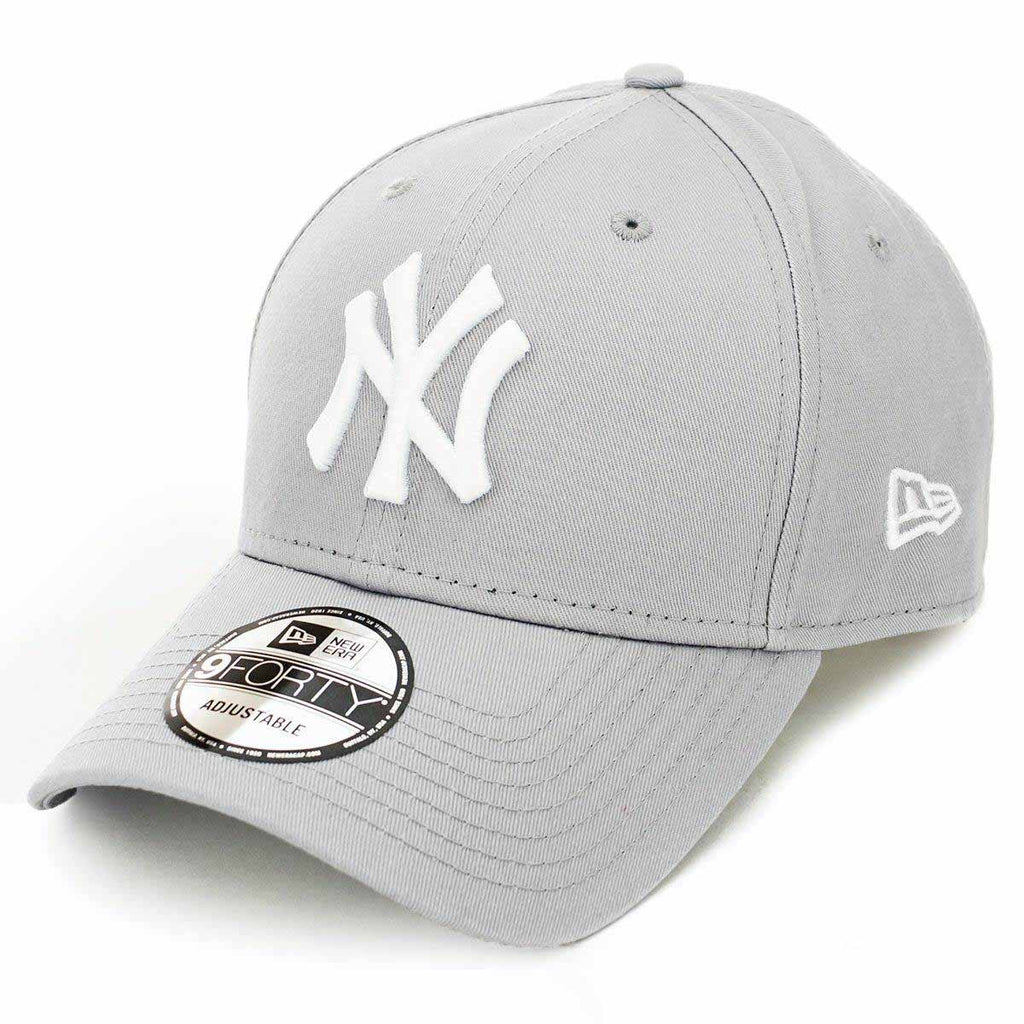 New Era 940 New York Yankees MLB League Basic Cap 10531940 - grau-weis ...